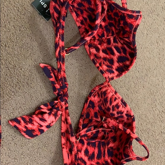 Despi | Swim | Nwt Pink And Blue Leopard Bikini | Poshmark
